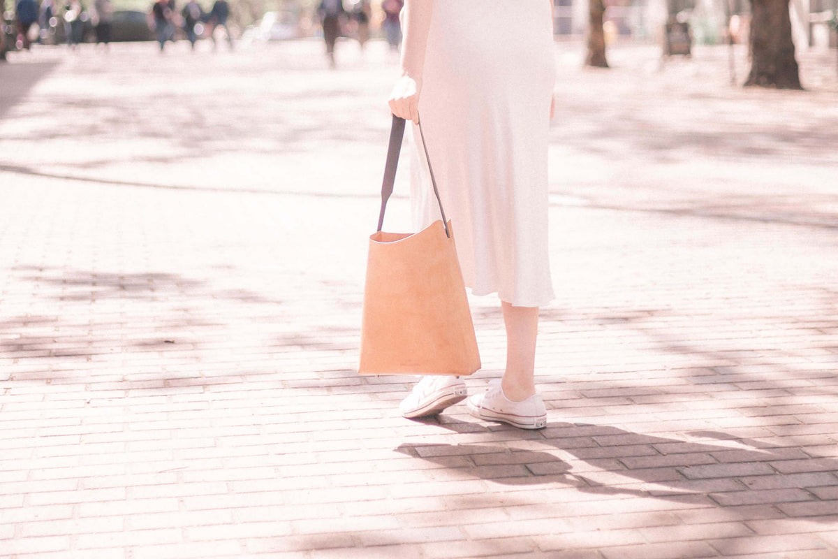 Leather Bucket Tote - Aks Mathur | Aks Mathur